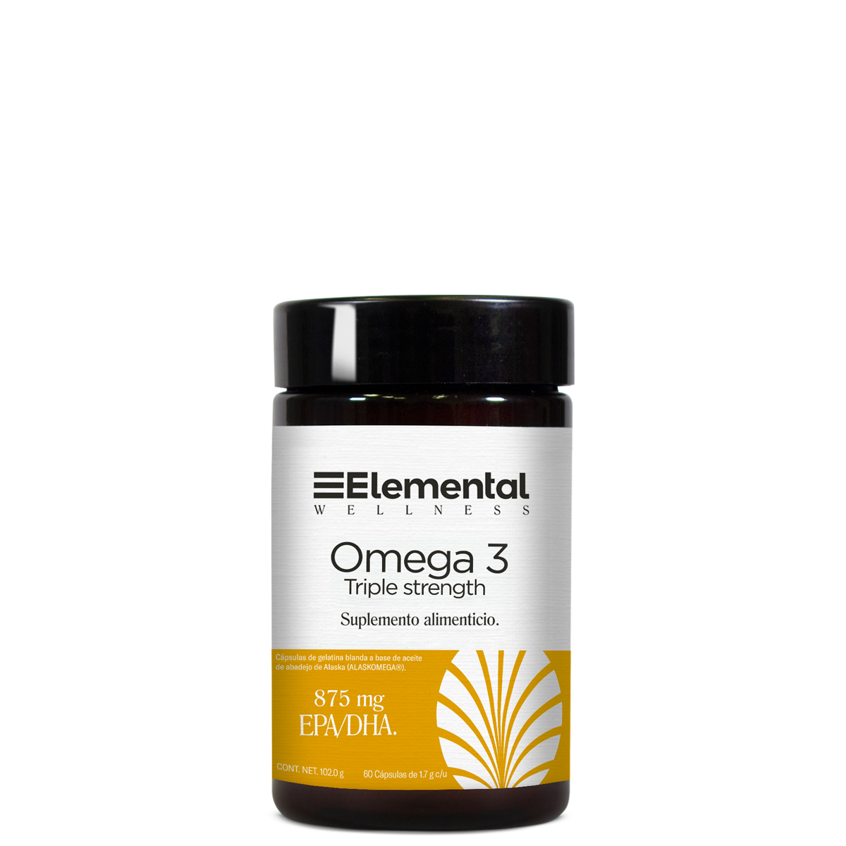 Omega 3 AlaskOmega® | 875mg EPA/DHA | Aceite de Pescado Sostenible – Elemental